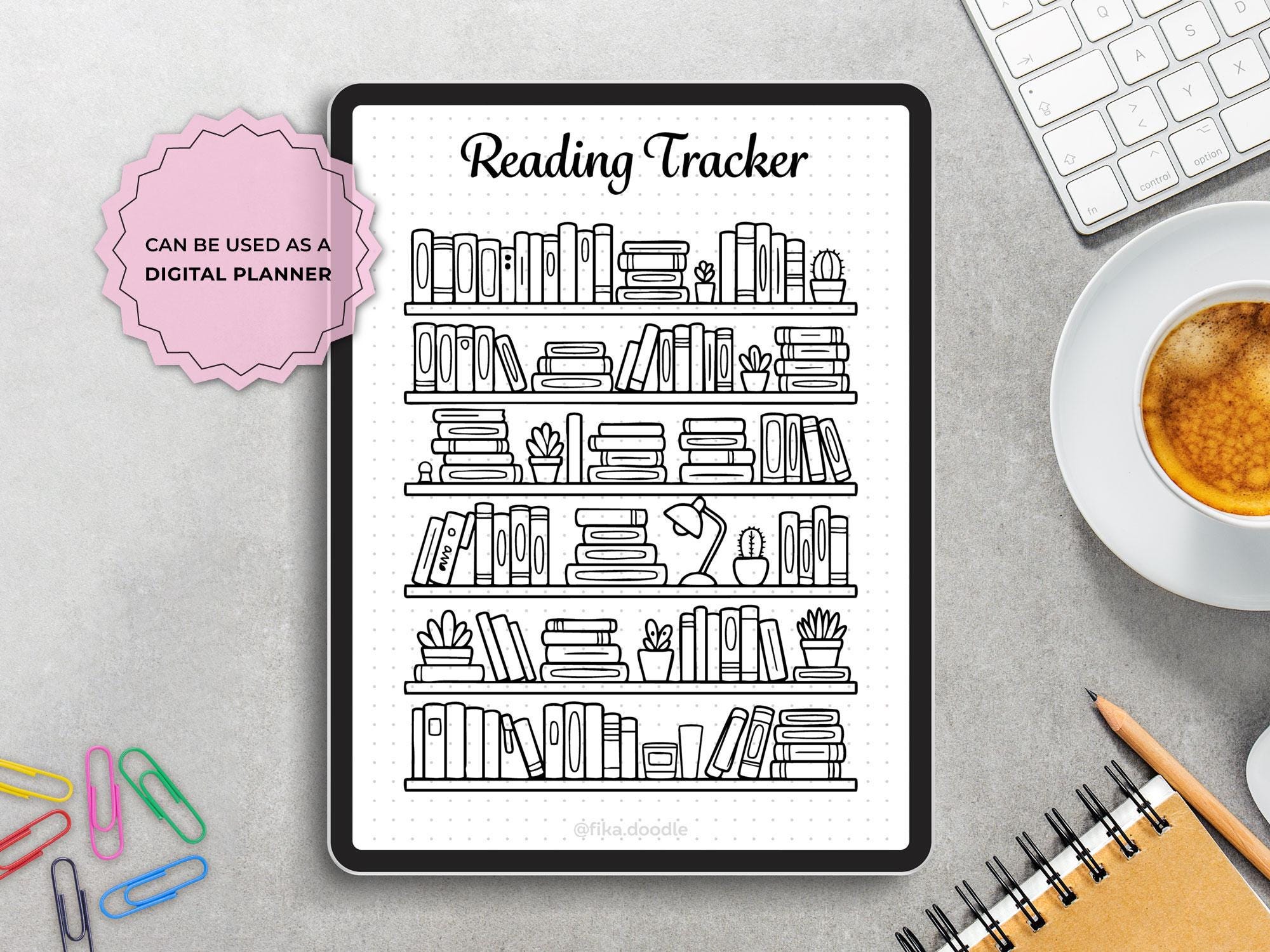Reading Tracker Printable | Bookshelf Reading Log | Book Tracker ...