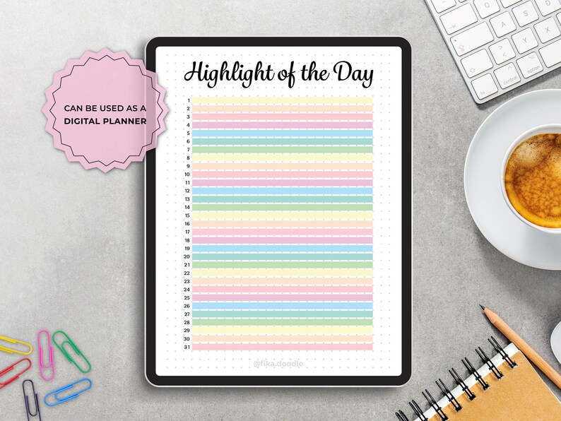 Highlight of the Day Printable – Daily Reflection Worksheet (PDF) - Etsy