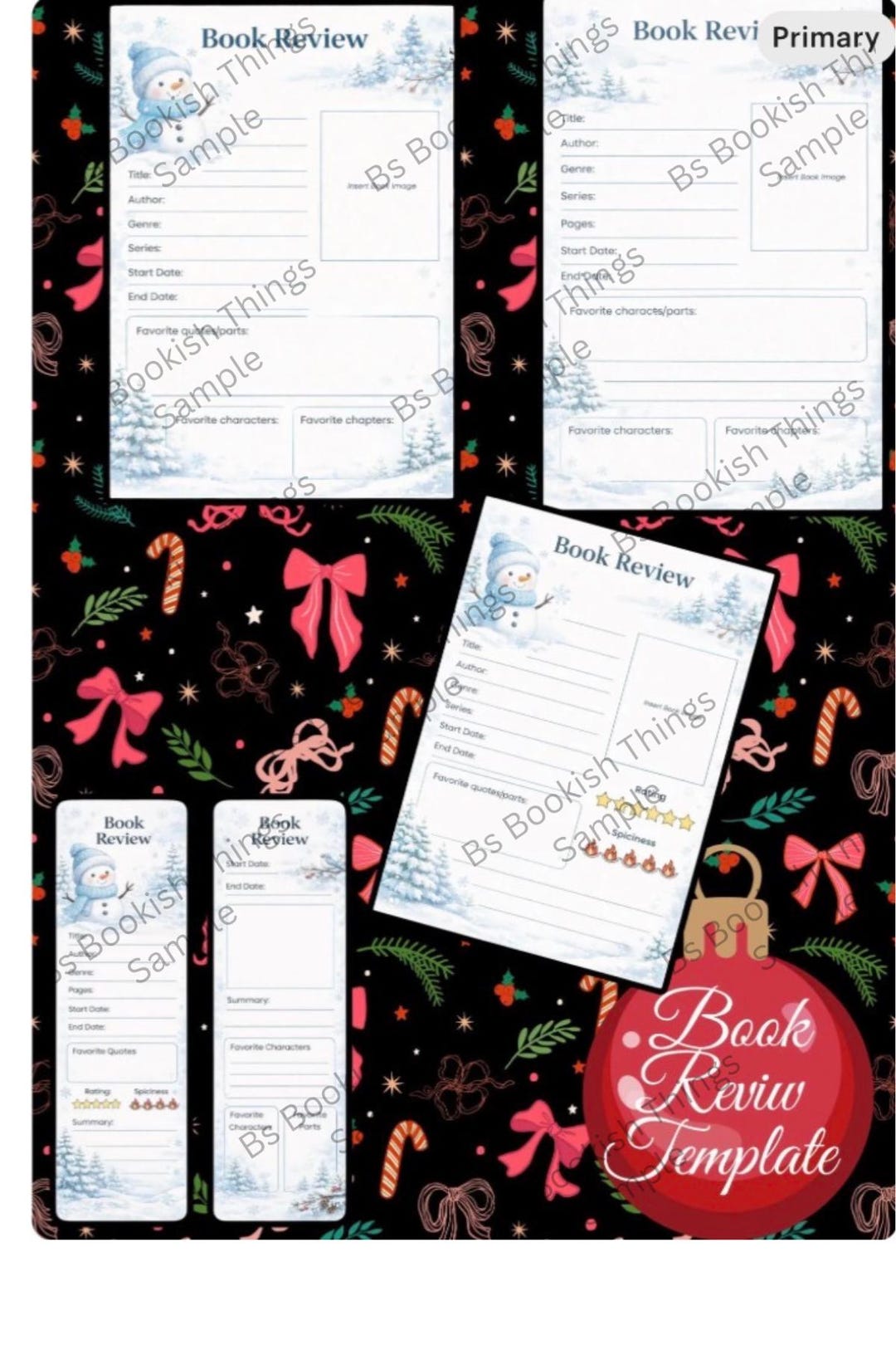 Christmas & Winter Book Review Mega Bundle | Reading Journal Printables ...