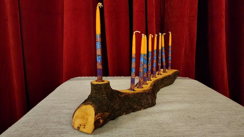 Handmade Live Edge Wood Menorah 4 - Etsy