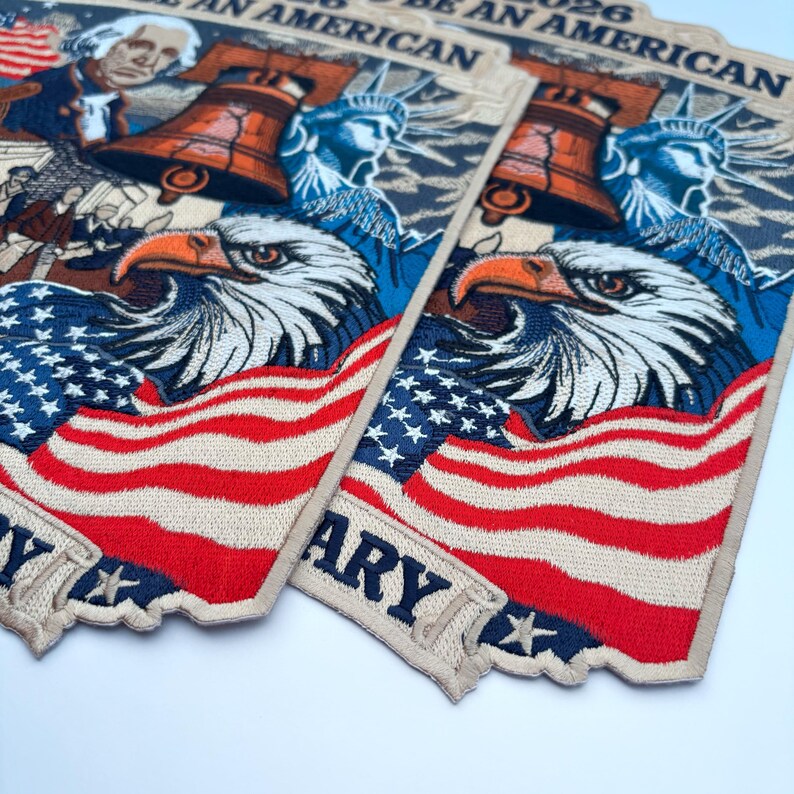 Custom Embroidery Patch, Large Jacket Back Patch, Patriotic Biker Vest ...