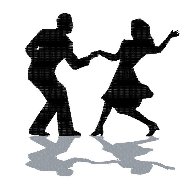 Jitterbug Dance Silhouette
