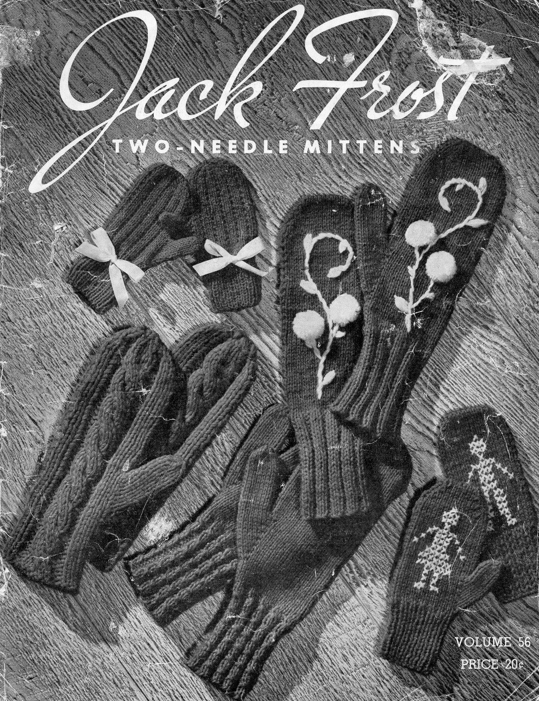 Jack Frost 1947 Pattern for Two Needle Mittens PDF - Etsy