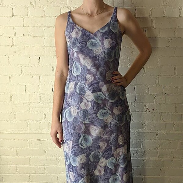 Purple Floral Dress - Etsy