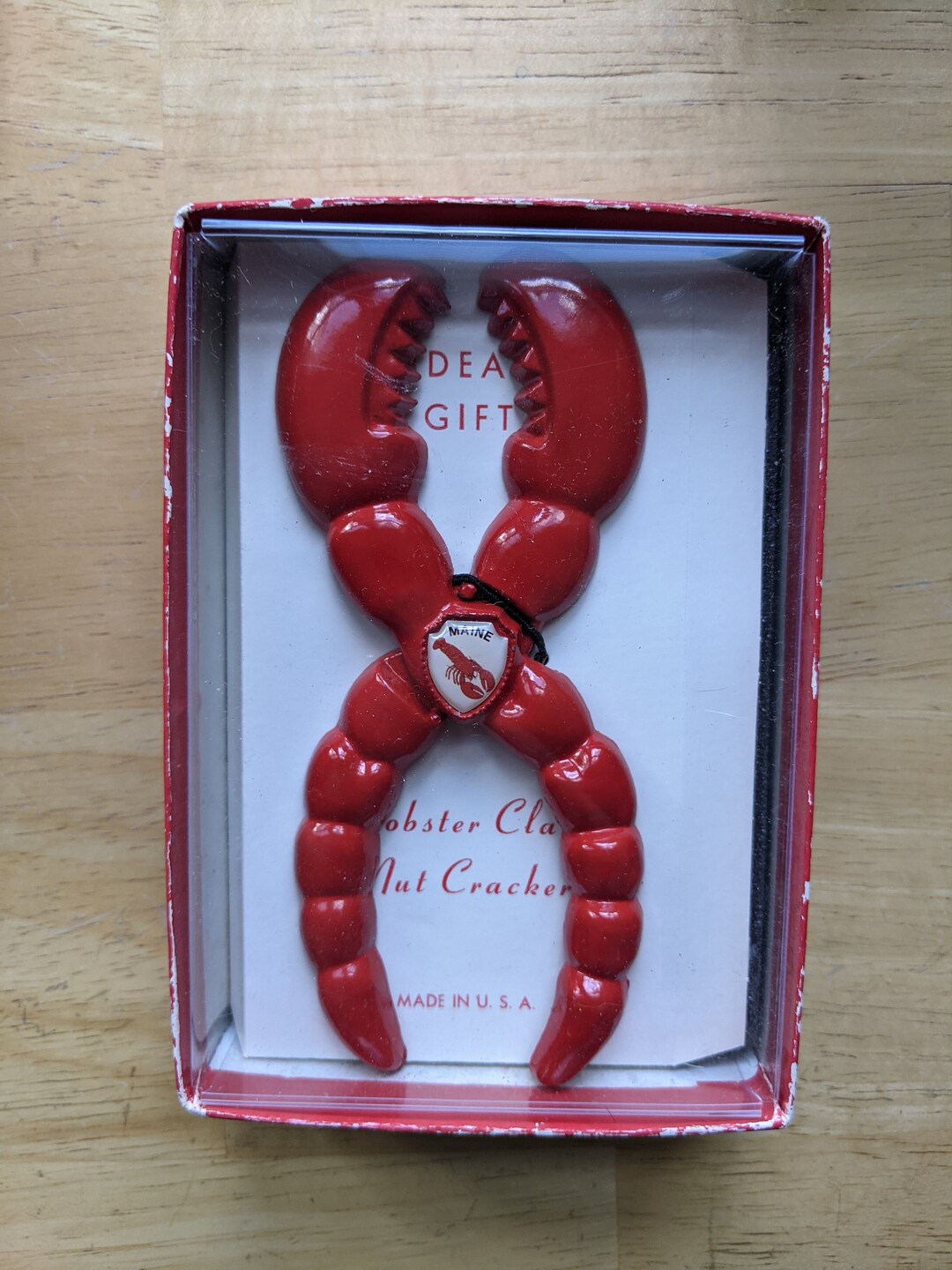 Vintage 90s Maine Lobster Nut Cracker Red Metal New in Box USA Father's ...