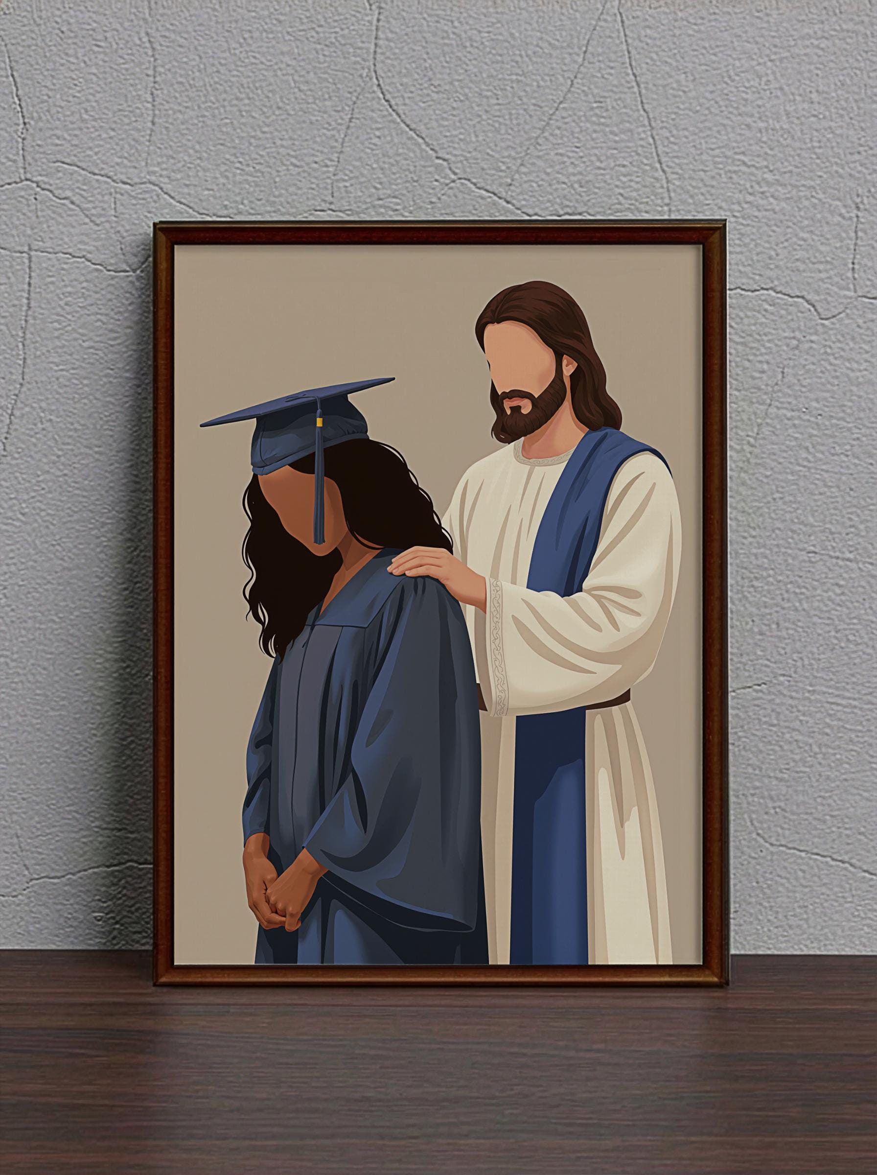 Personalized Graduation Gift Print, Custom Faith Poster, Black Girl ...