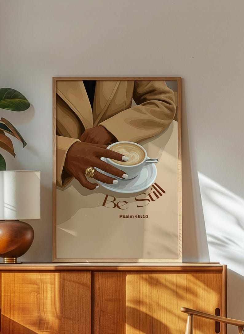 Be Still Psalm 46:10 Wall Art, Neutral Scripture Print, Christian ...