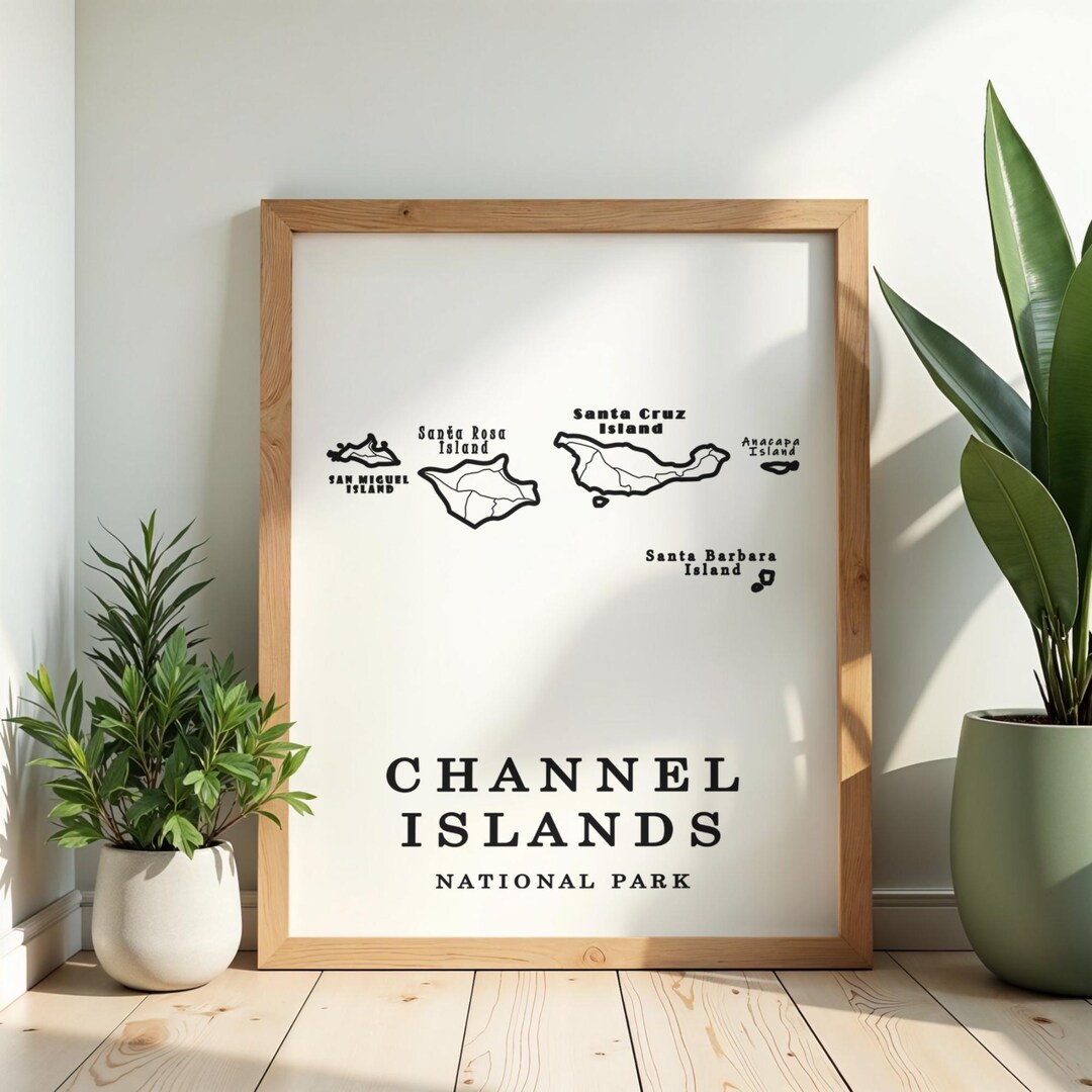 Channel Islands National Park Map Poster | Travel Wall Art - Etsy