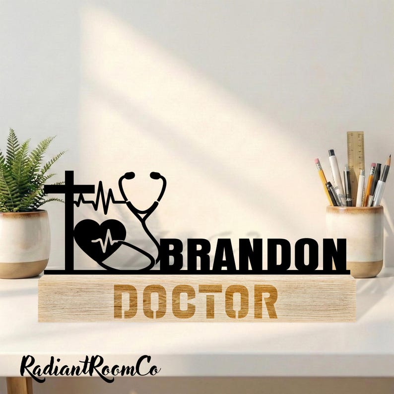 Custom Doctor Desk Name Plate, Personalized Medical Office Decor ...
