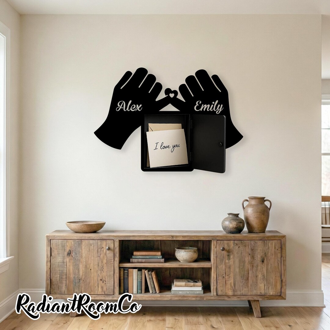 Personalized Pinky Promise Metal Wall Art With Secret Message Box ...