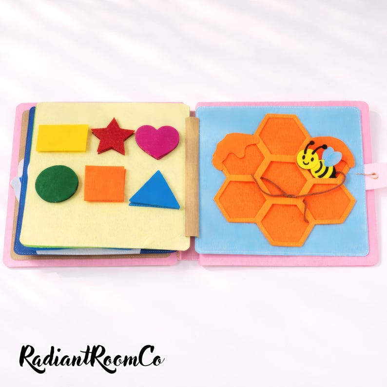 Bear Felt Busy Book - Custom Sensory Educational Toy for Montessori ...