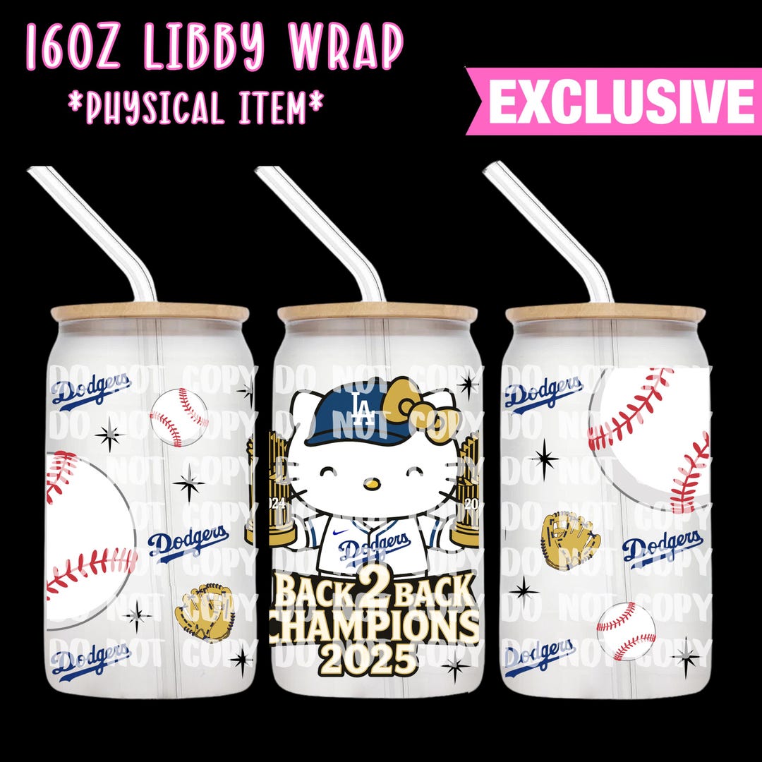 LA Los Angeles Dodgers Champions UVDTF 16oz Cup Wraps - Etsy