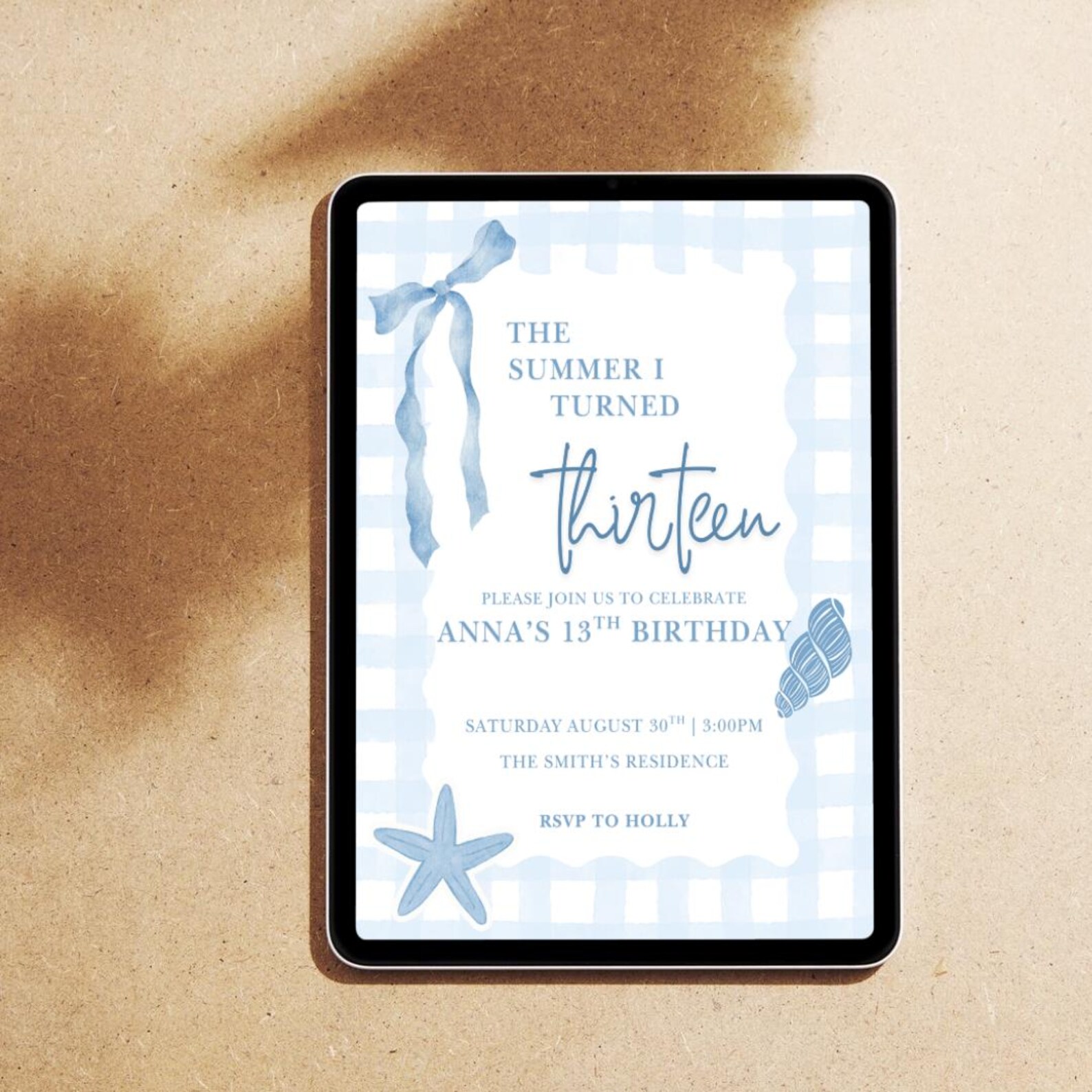 The Summer I Turned Pretty Birthday Invitation | Digital | Editable ...