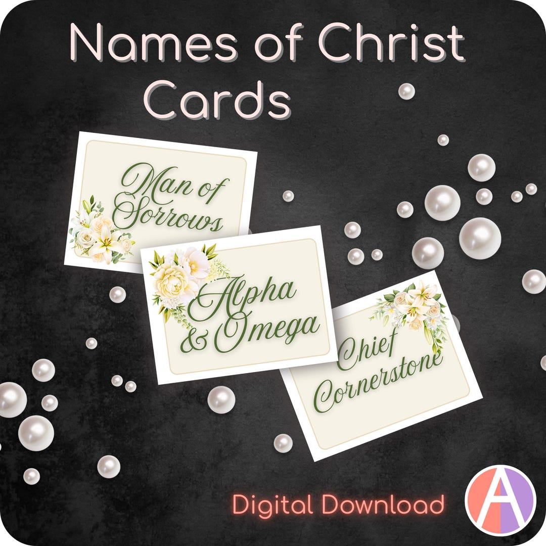 Names & Titles of Jesus Christ | Printable Study Cards | Digital ...