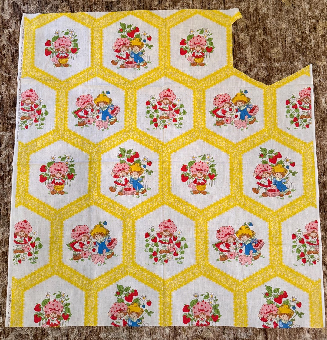 Vintage Strawberry Shortcake Huckleberry Pie Fabric - Etsy