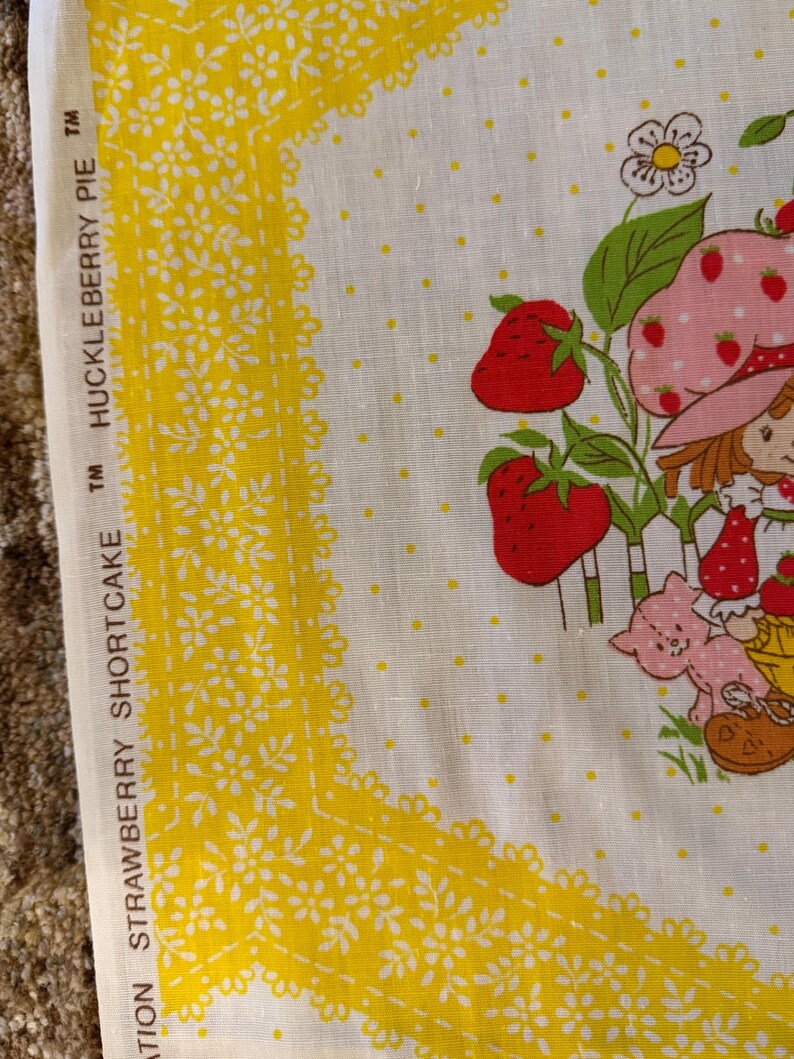 Vintage Strawberry Shortcake Huckleberry Pie Fabric - Etsy