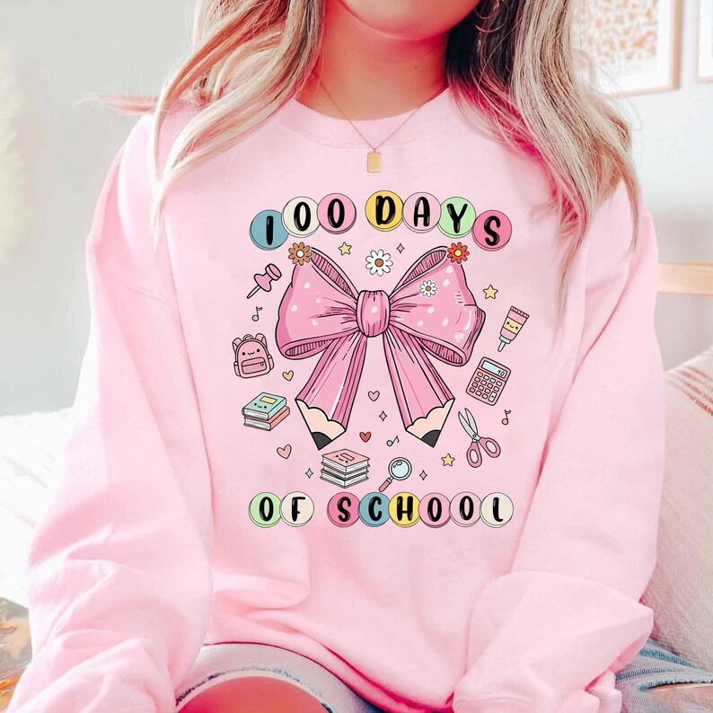 100 Days of School Coquette PNG, Teacher 100 Days Bracelet Png ...