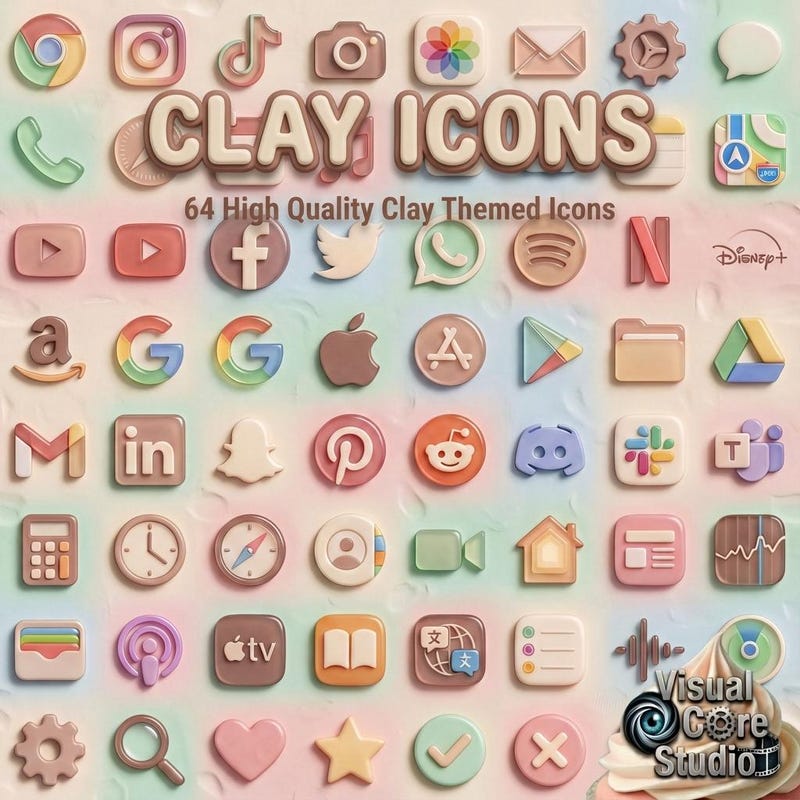 Pastel 3d App Icons - Etsy