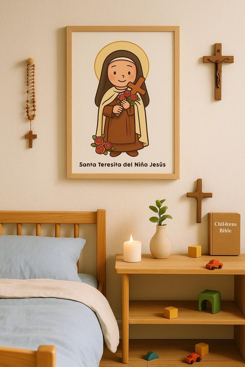 Saint Thérèse of Lisieux Kids Poster: Catholic Nursery Art (PDF) - Etsy