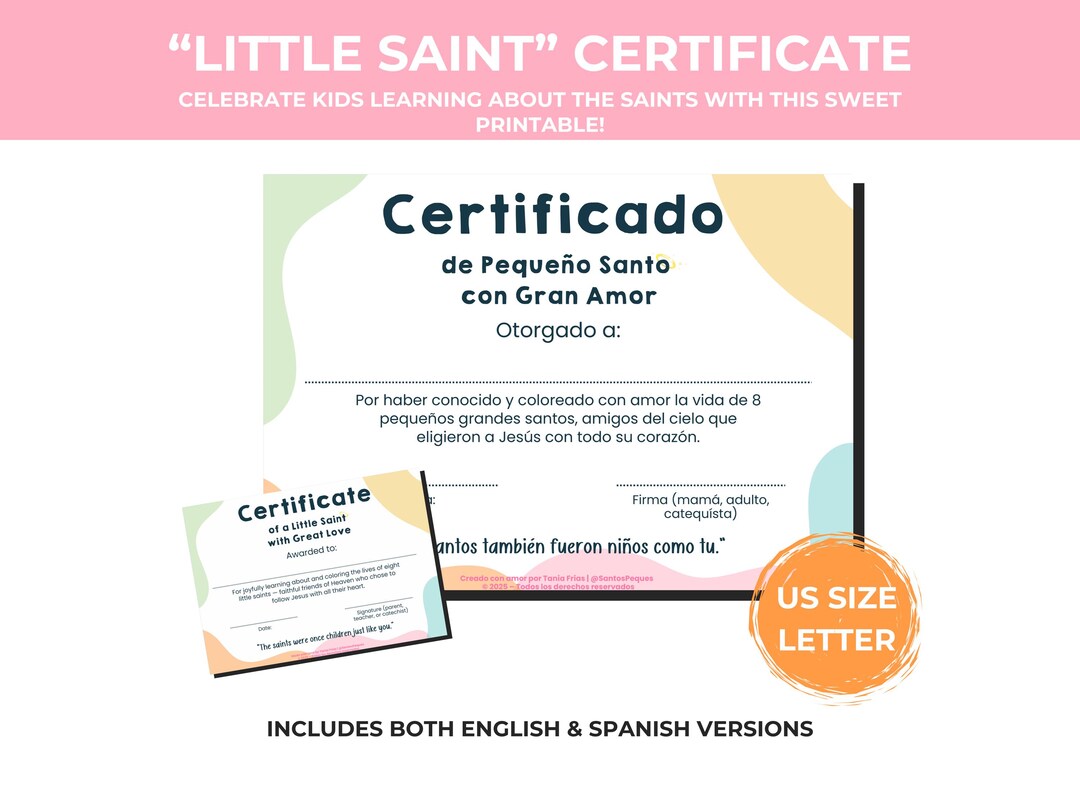Kids Certificate Printable | Saints Research Study Reward | Homeschool ...