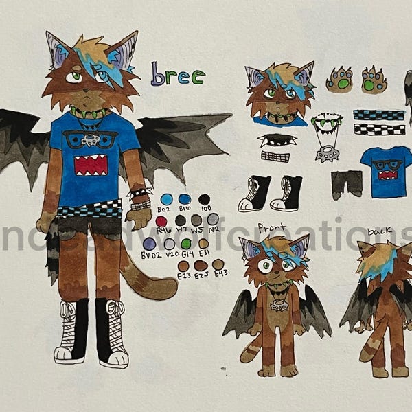 Bat Fursona - Etsy