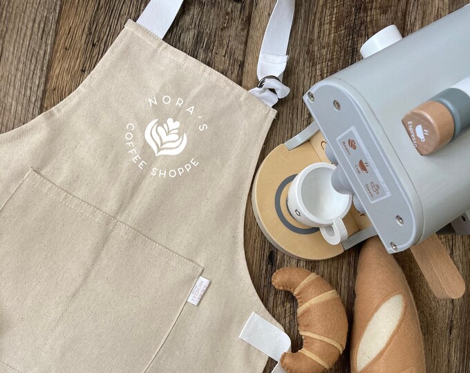 Personalized COFFEE Shop Cafe Apron, Barista, Girls, Boys, Kids Adult ...