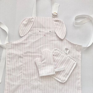 Kids Personalized Bunny Apron for Cooking, Gardening, Pretend Play ...