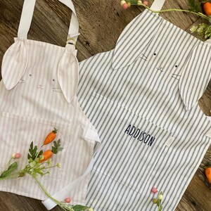 Personalized Kids Bunny Apron for Cooking, Gardening or Pretend Play ...