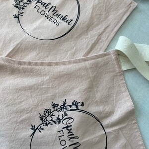 Personalized Flower Shop Apron, Simple, Floral, Pink, Black, Modern ...