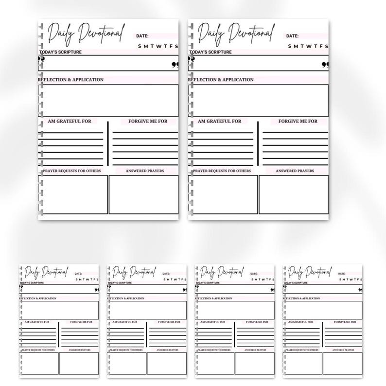 Daily Devotional Checklist | Printable Faith Planner | Bible Study ...