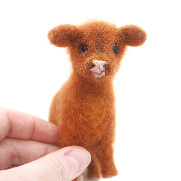 Felted Cow - Etsy