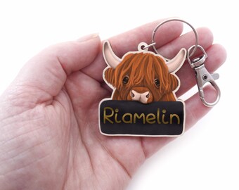 Highland Cow Keyring - Etsy UK