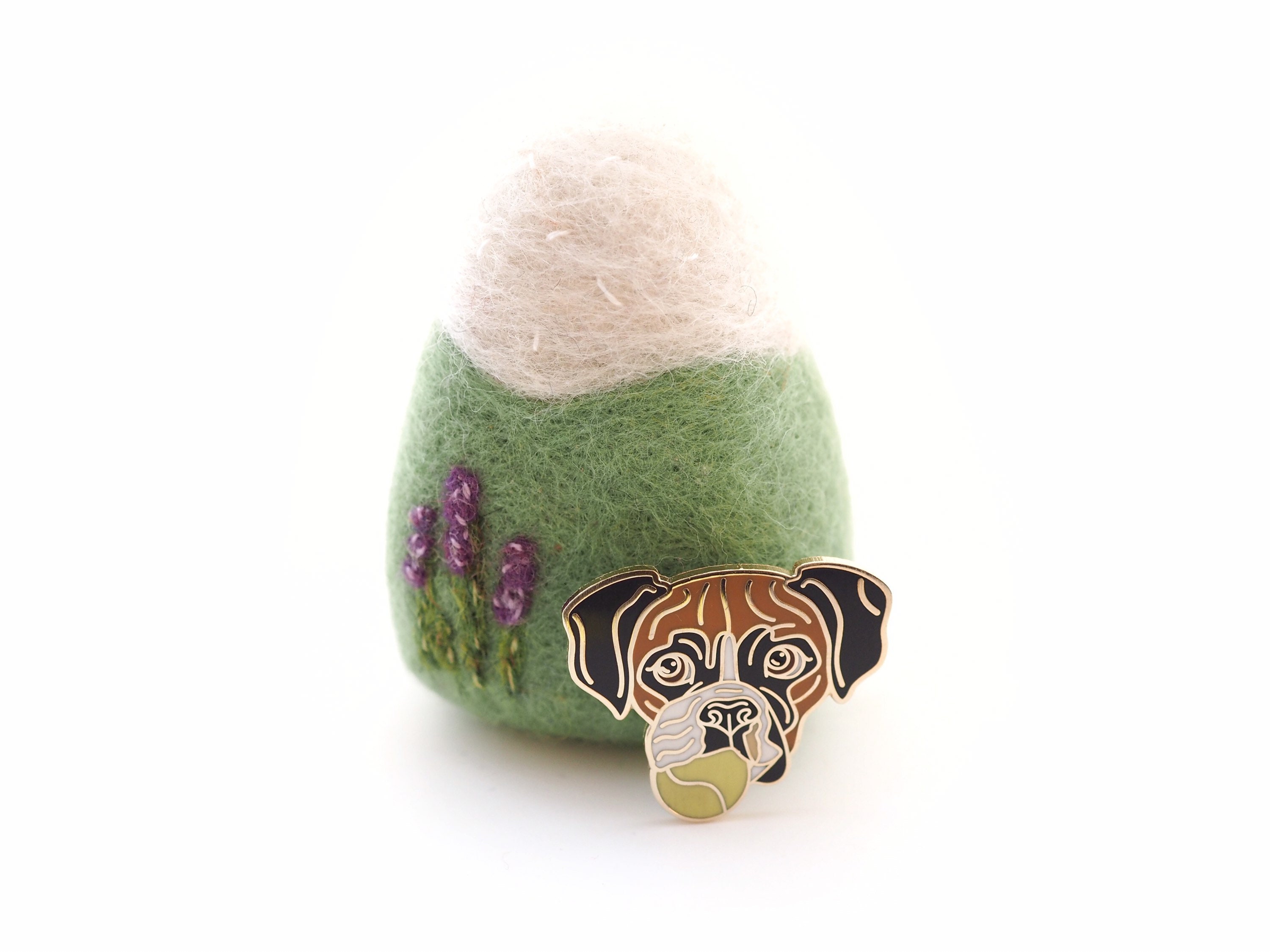 Boxer Dog Enamel Pin. Cute Puppy With Ball. | Etsy