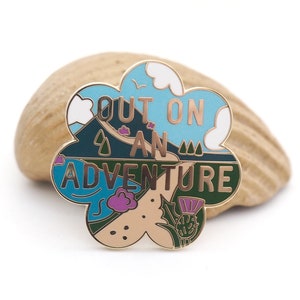 Out on an Adventure Enamel Pin Travel Souvenir Badge From Scotland Gift ...