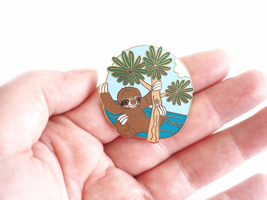 Cute Sloth Enamel Pin. Adorable Tree and Animal Lover Gift - Etsy