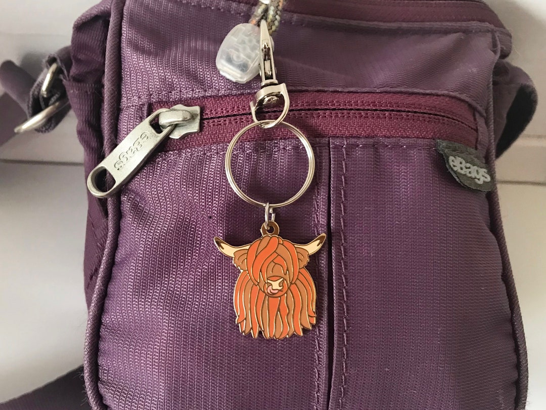Wee Hairy Coo Enamel Keychain Cute Highland Cow Keyring From Scotland ...