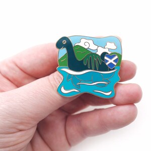 Nessie the Loch Ness Monster Enamel Pin Scottish Icon and Legend Fun ...