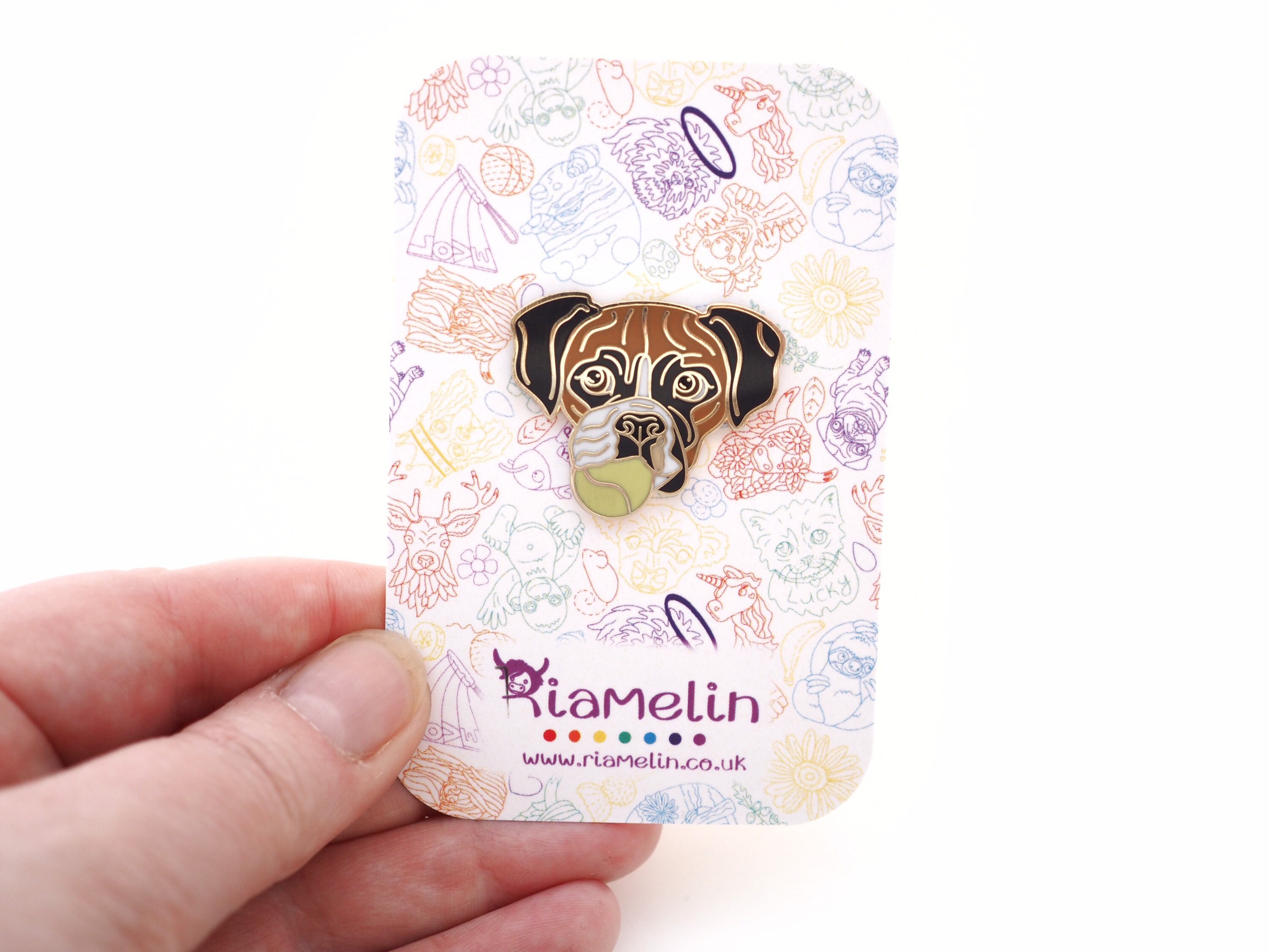 Boxer Dog Enamel Pin. Cute Puppy With Ball. | Etsy