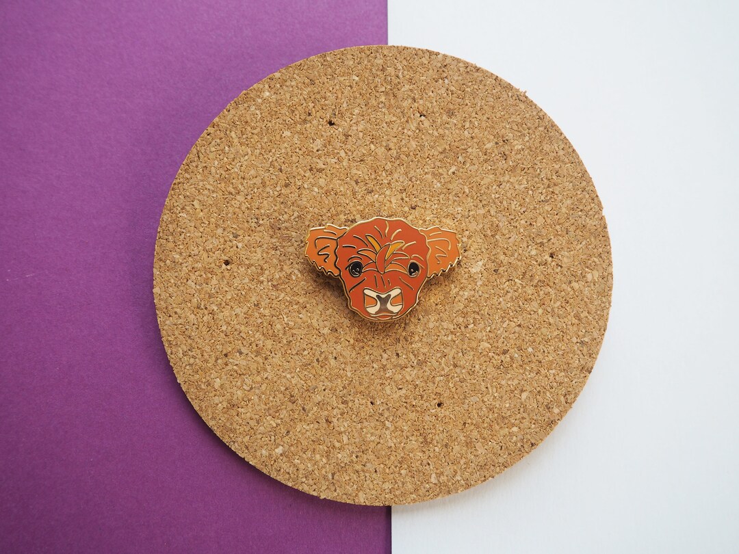 Baby Highland Cow Enamel Pin Cute Hairy Coo Badge From Scotland Farm ...
