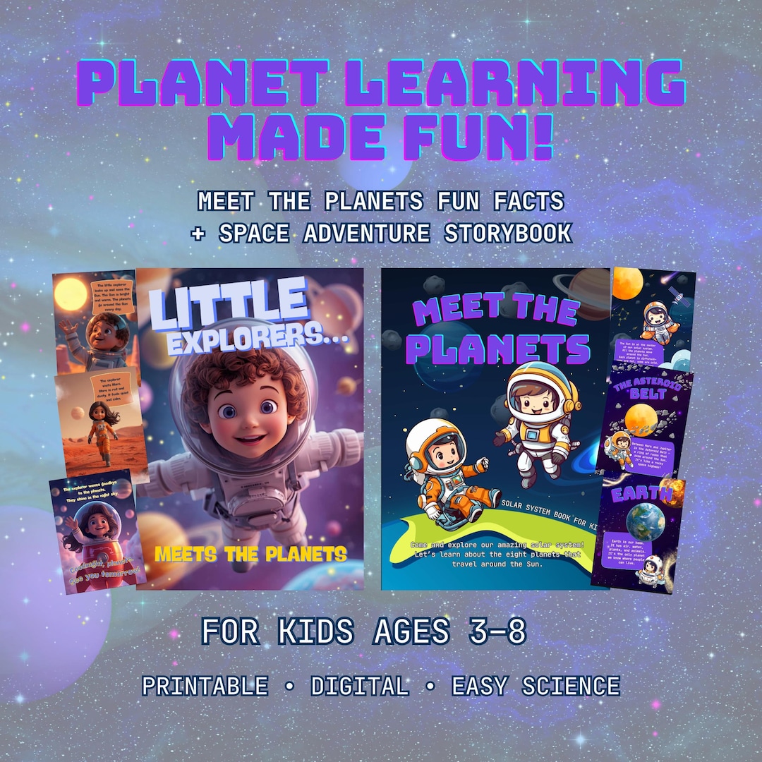Planet Learning Bundle for Kids | Meet the Planets Fun Facts + Space ...