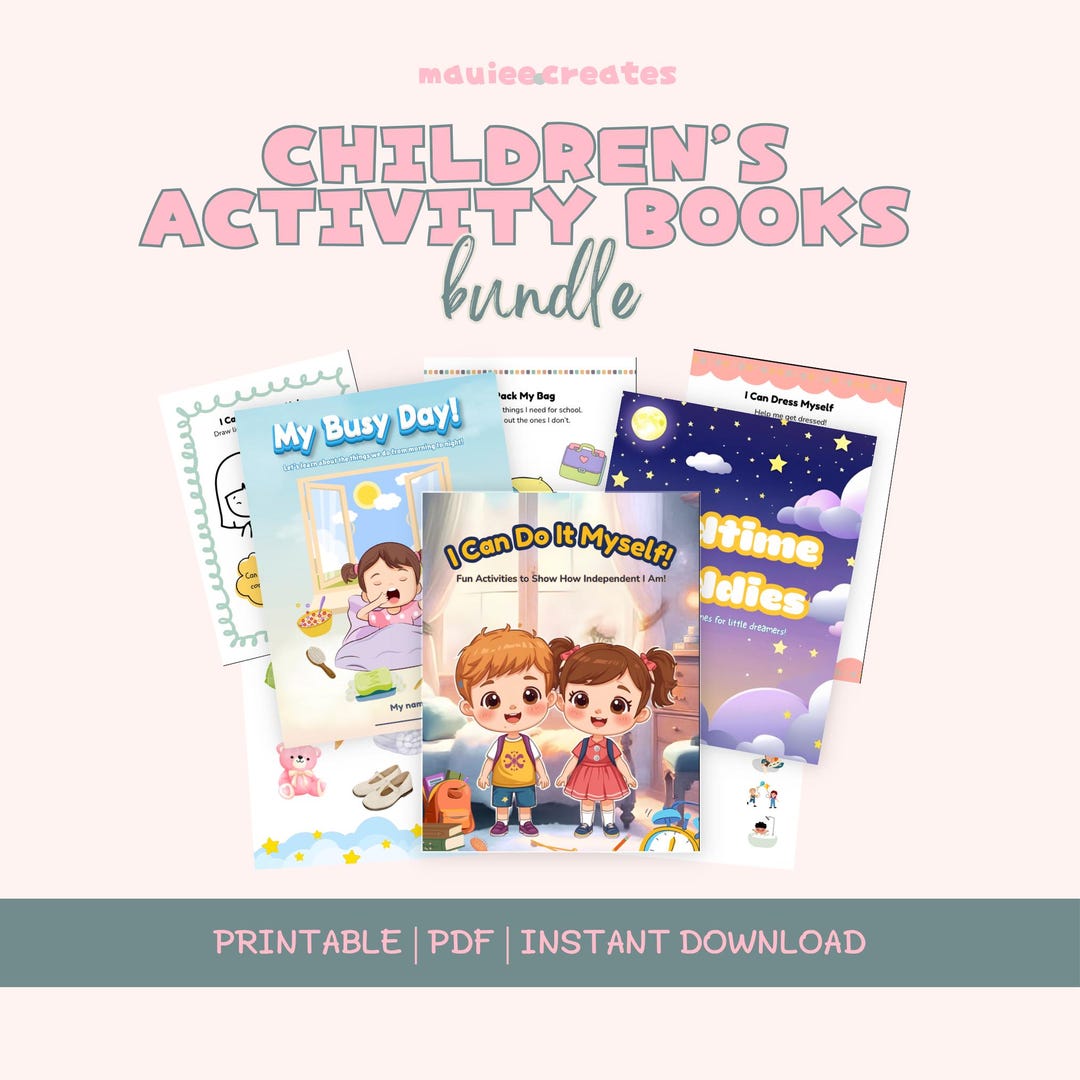 Fun and Learning for Kids, Printable PDF Bundle (ages 3–8), Activity ...