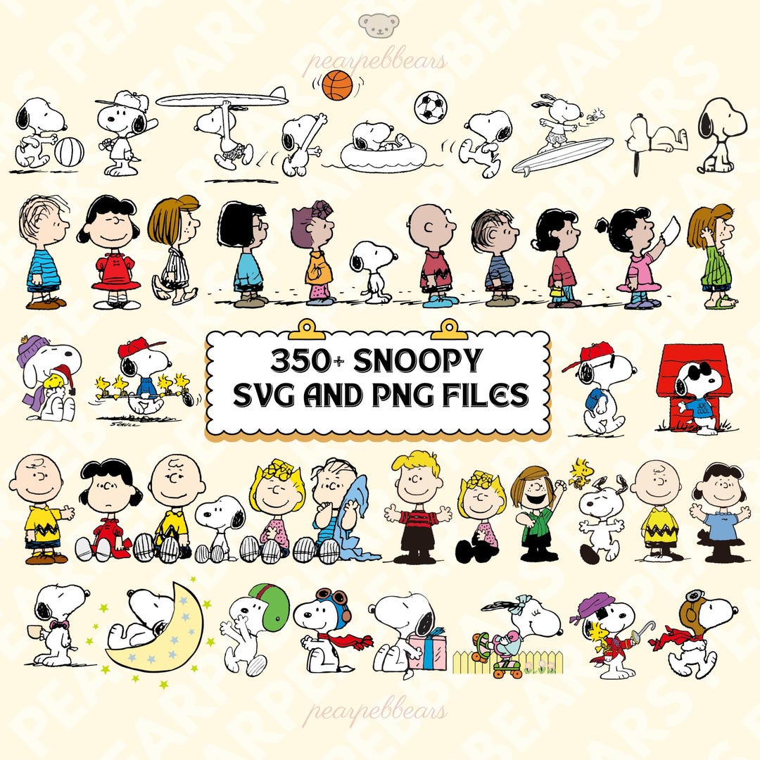 350+ Cute Snoopy SVG PNG Bundle | Snoopy Dog & Charlie Brown Clipart ...