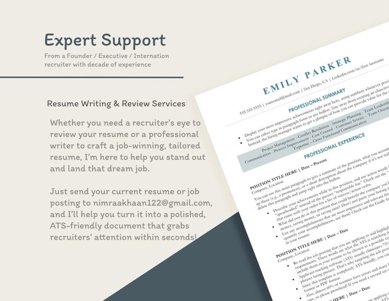 Buy Top Rated Resume Template ( Word, Google Doc, Pages): 1 & 2 Column ...