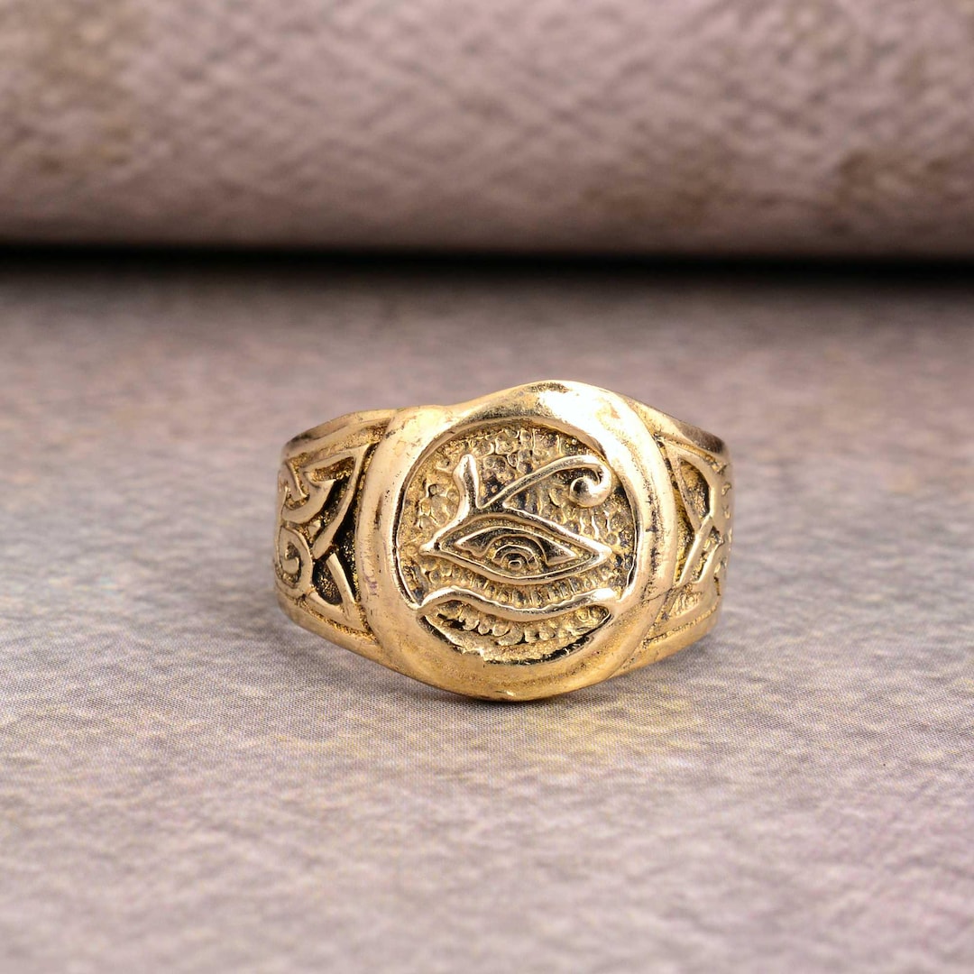 Eye of Ra Ring, Egyptian Ankh Jewelry, Spiritual Protection Ring - Etsy