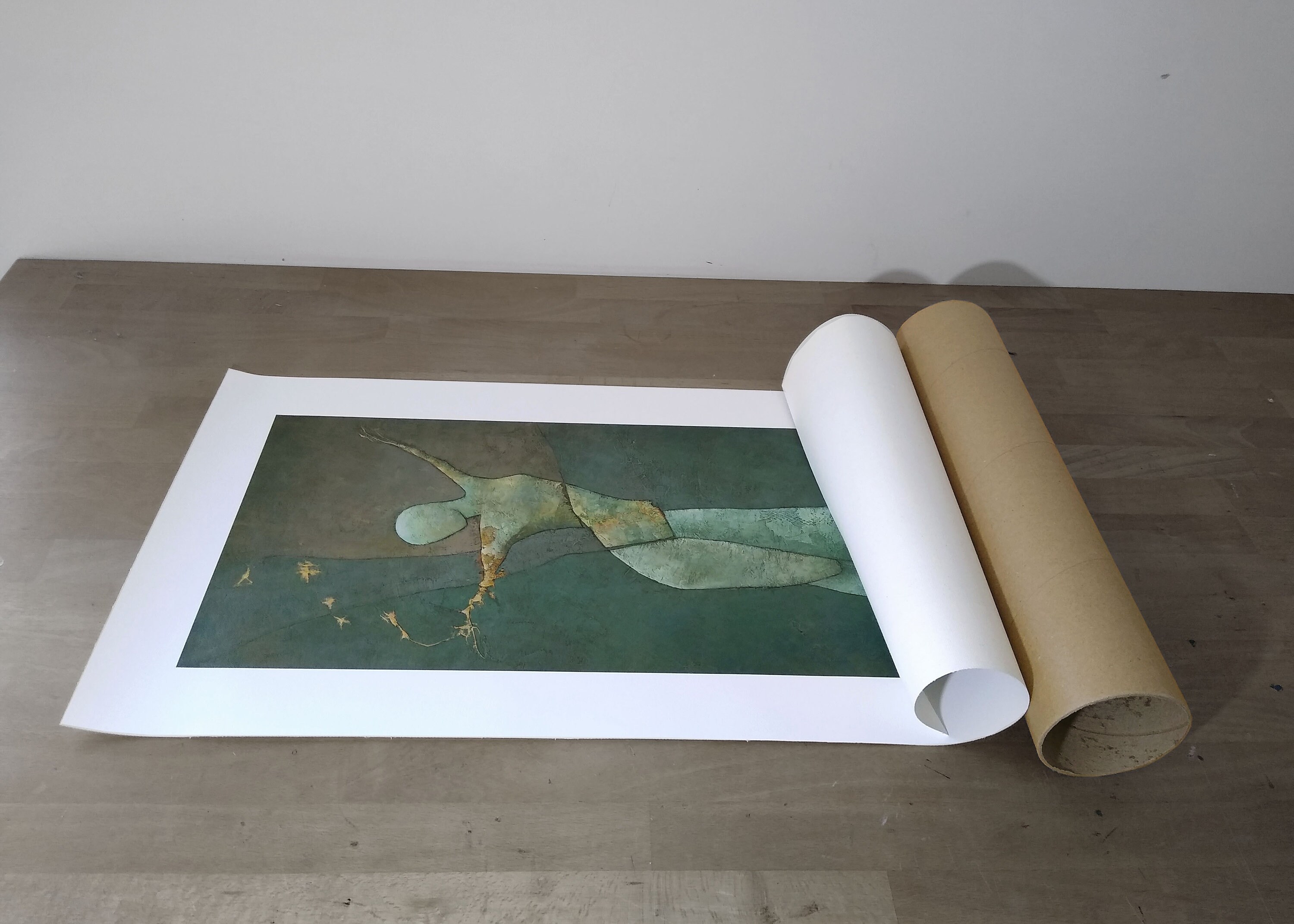 Modern Abstract Female Figure Painting, Canvas Fine Art Print ...