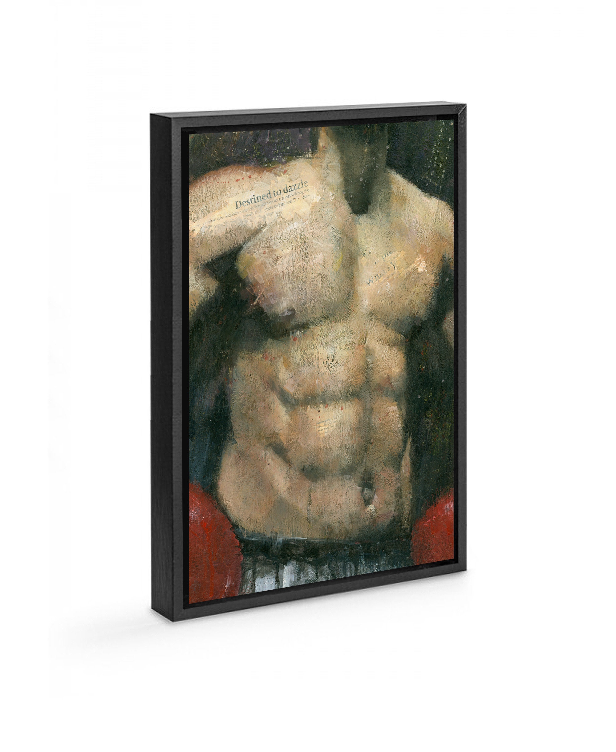 Male Torso Figure Painting, Canvas Art Print, the Boxer - Etsy