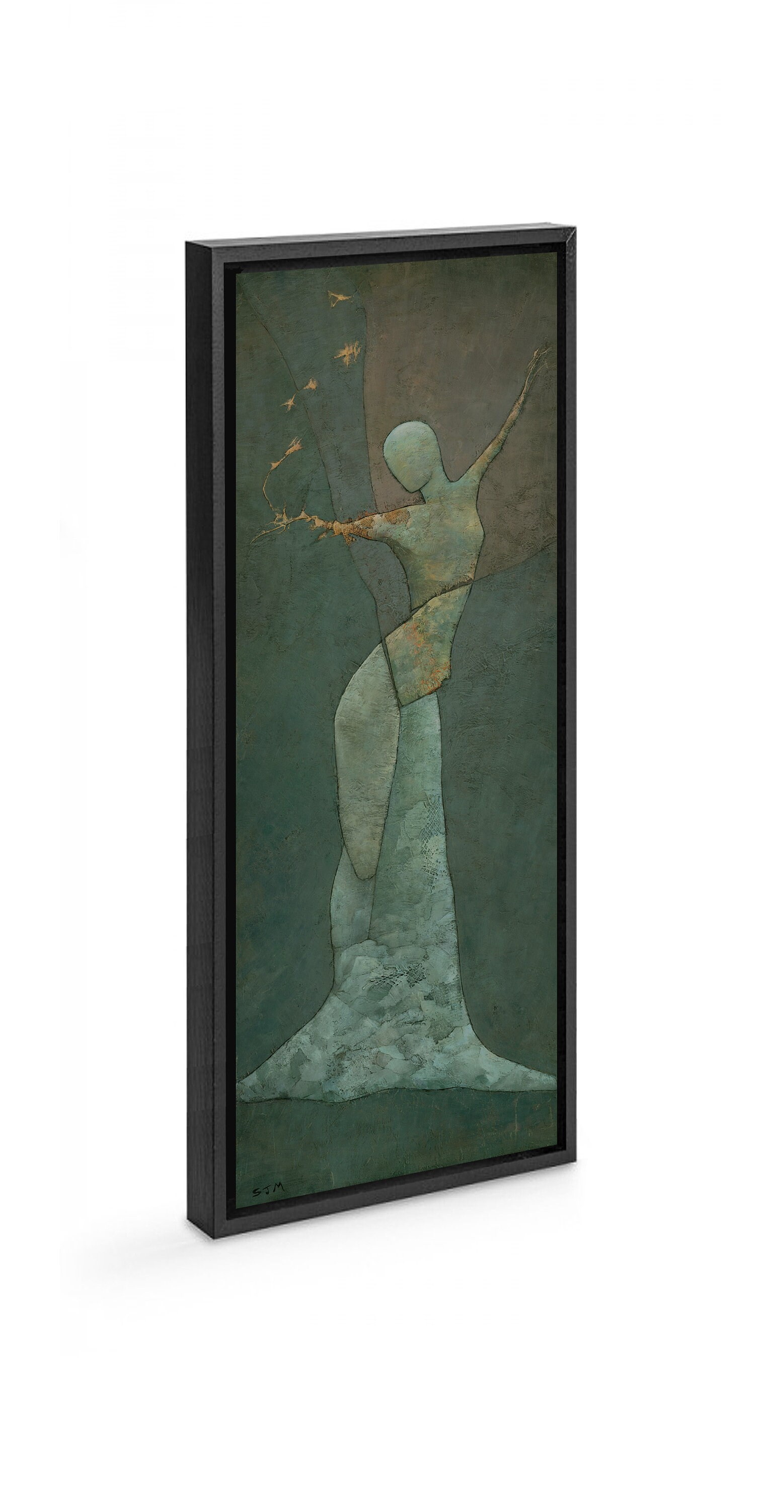 Modern Abstract Female Figure Painting, Canvas Fine Art Print ...