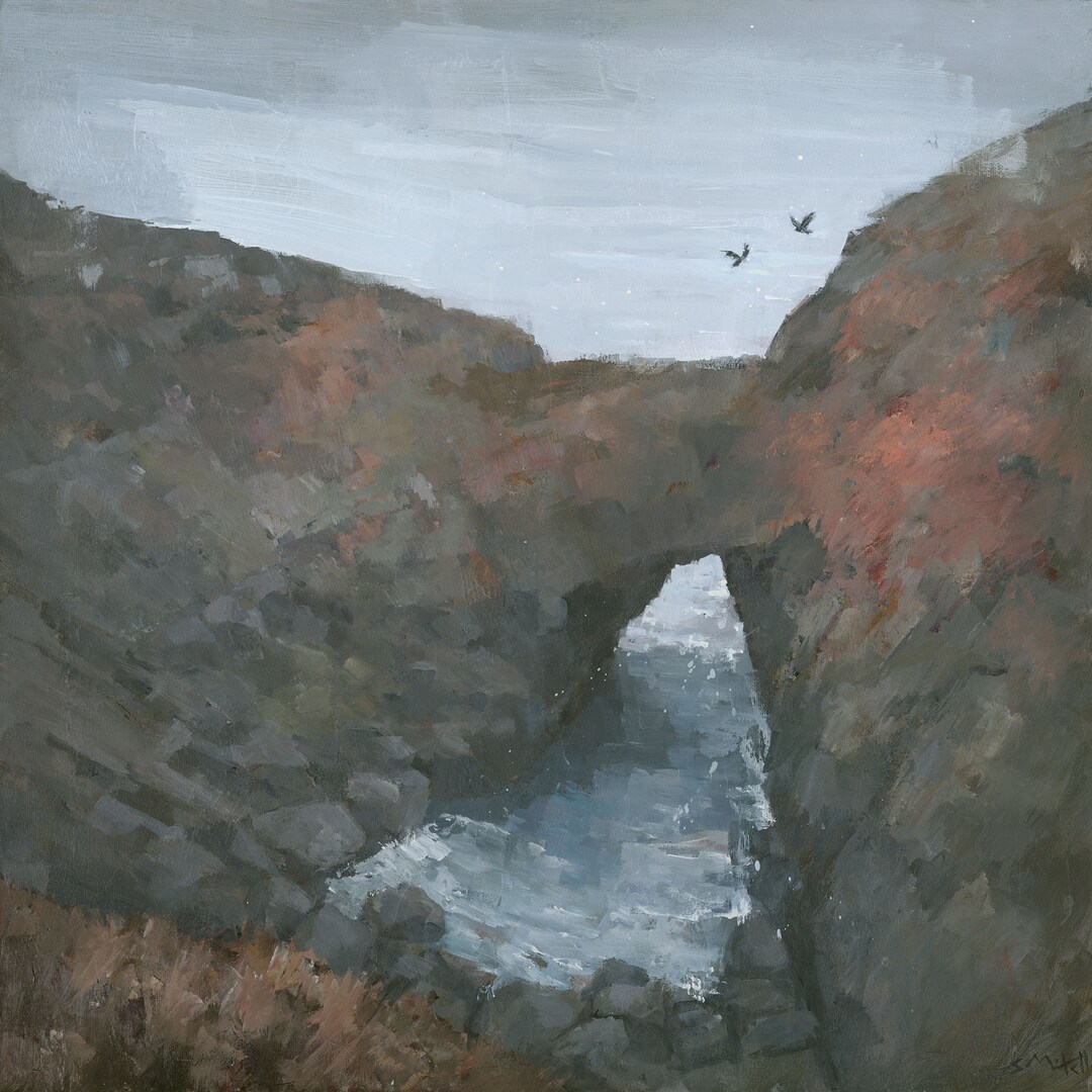 Devils Frying Pan Cadgwith Painting Signed Art Print, Cornwall Cornish ...