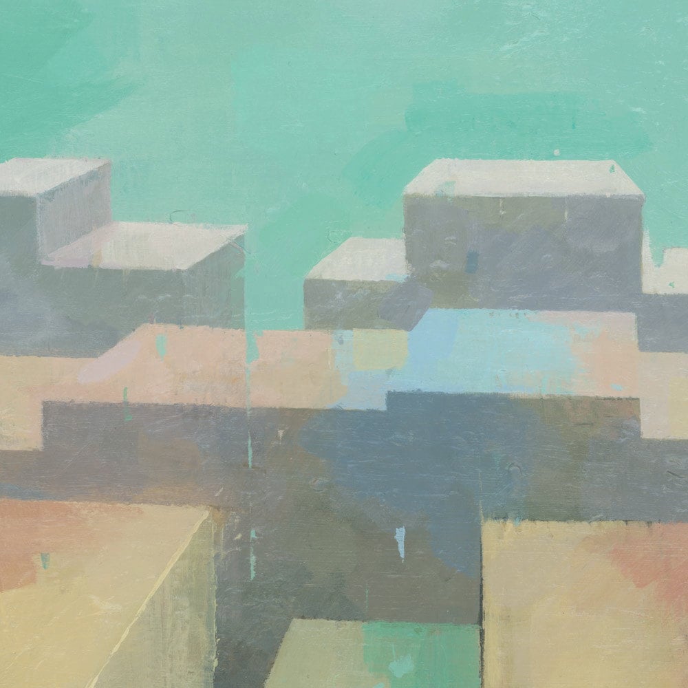 Abstract Geometric Shipping Container Painting, Signed Giclee Art Print ...