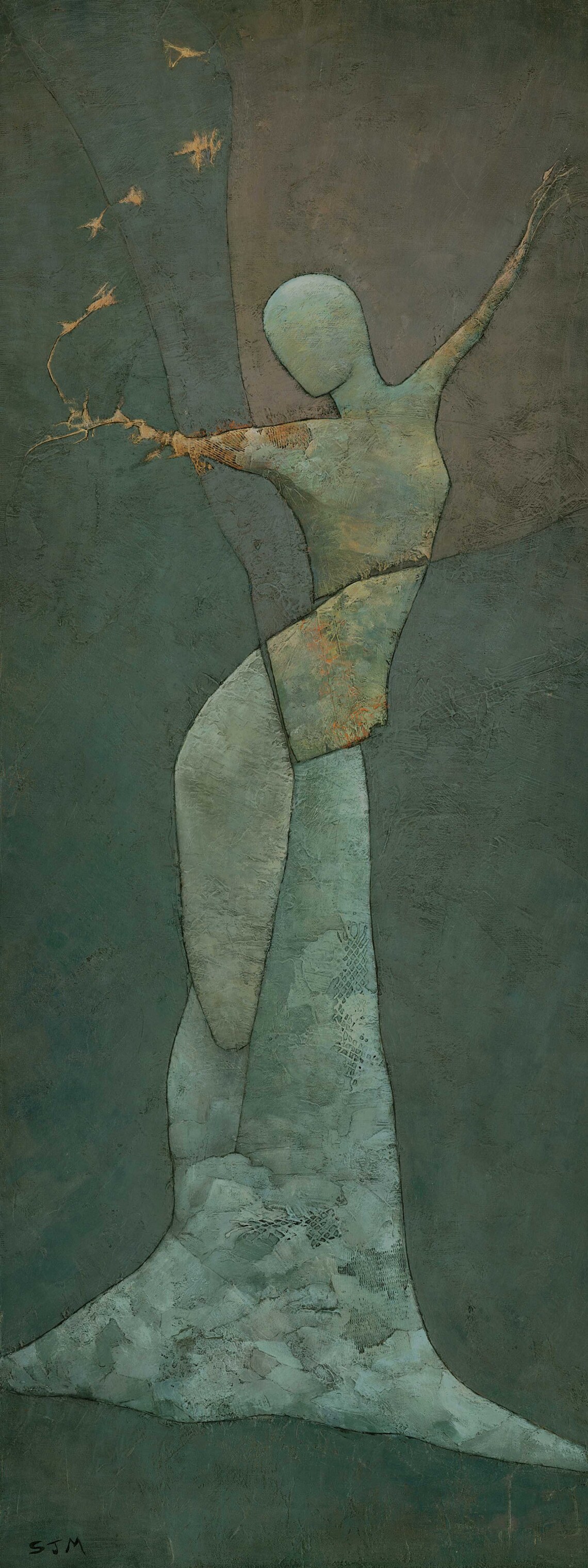 Modern Abstract Female Figure Painting Canvas Fine Art Print - Etsy